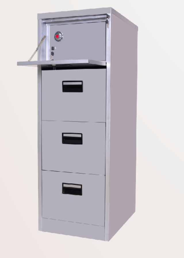 Vertical Filing Cabinet 4 Drawers with Safe – Dedipo Furniture Depot